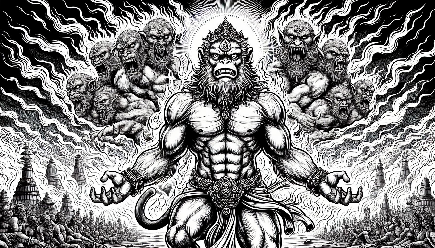 Hanuman's Epic Fight with Ravana: A Triumph of Good Over Evil - Apam ...